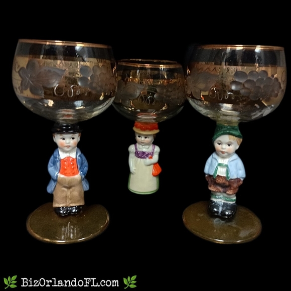 Goebel | Accents | Vintage Various Goebel Figurines Stem Glassware Set ...